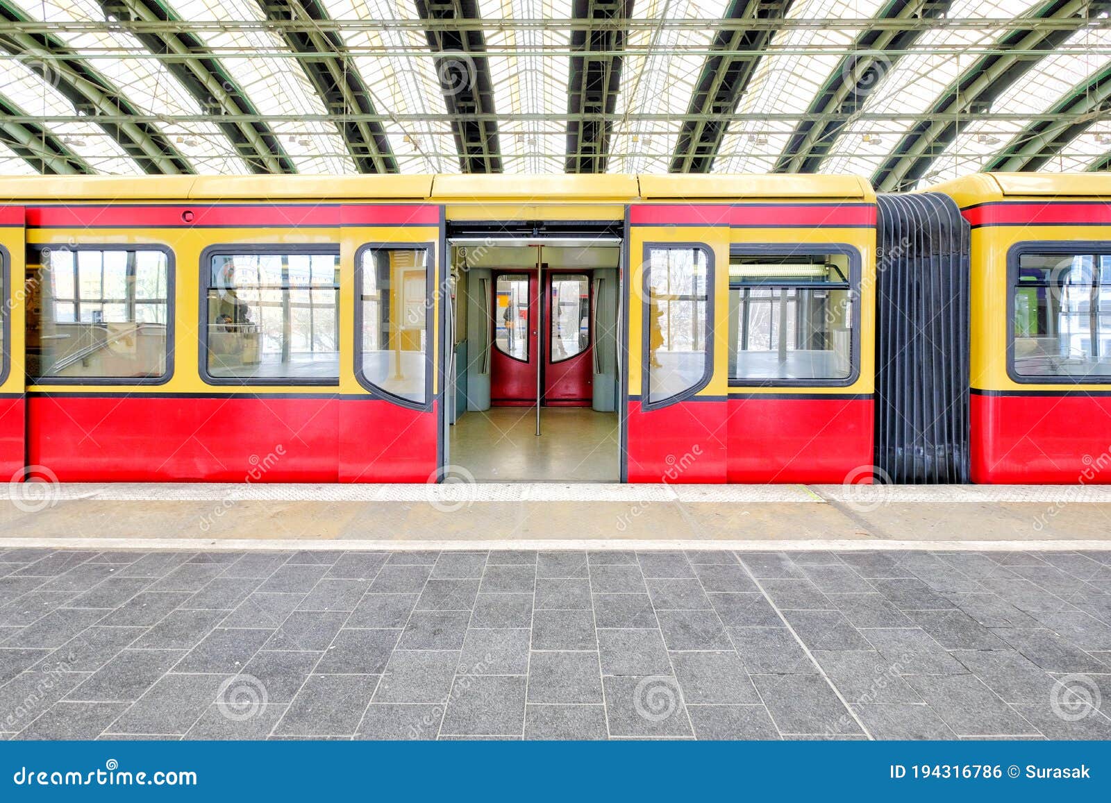 Germany Red Train Wagon with an Open Door Stock Photo - Image of design ...