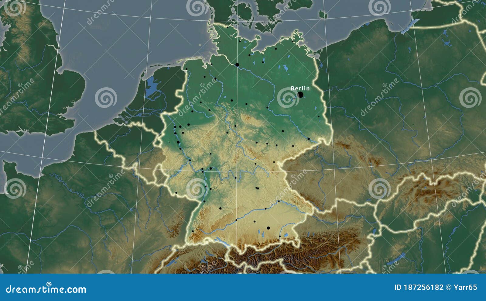 Germany - Relief. Composition, Borders Stock Illustration ...