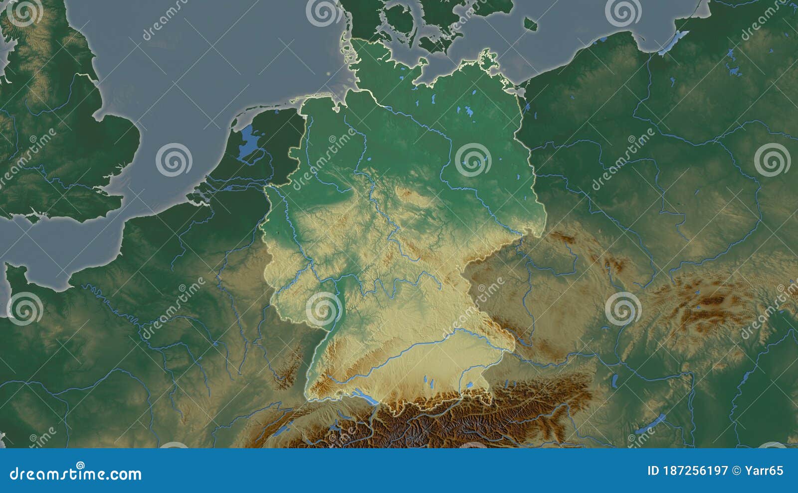 Germany - Relief. Composition Stock Illustration - Illustration of ...