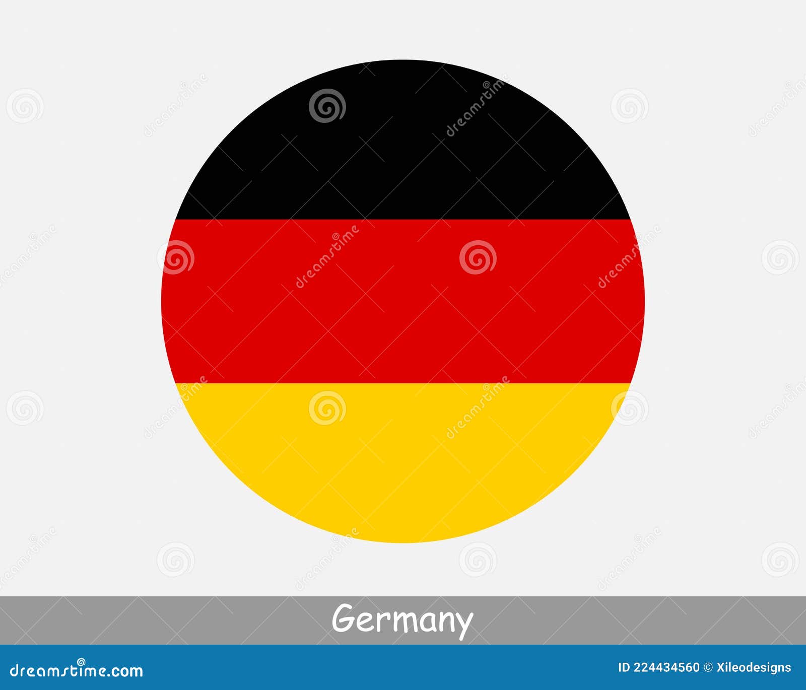 Germany Round Circle Flag. German Circular Button Banner Icon Stock ...