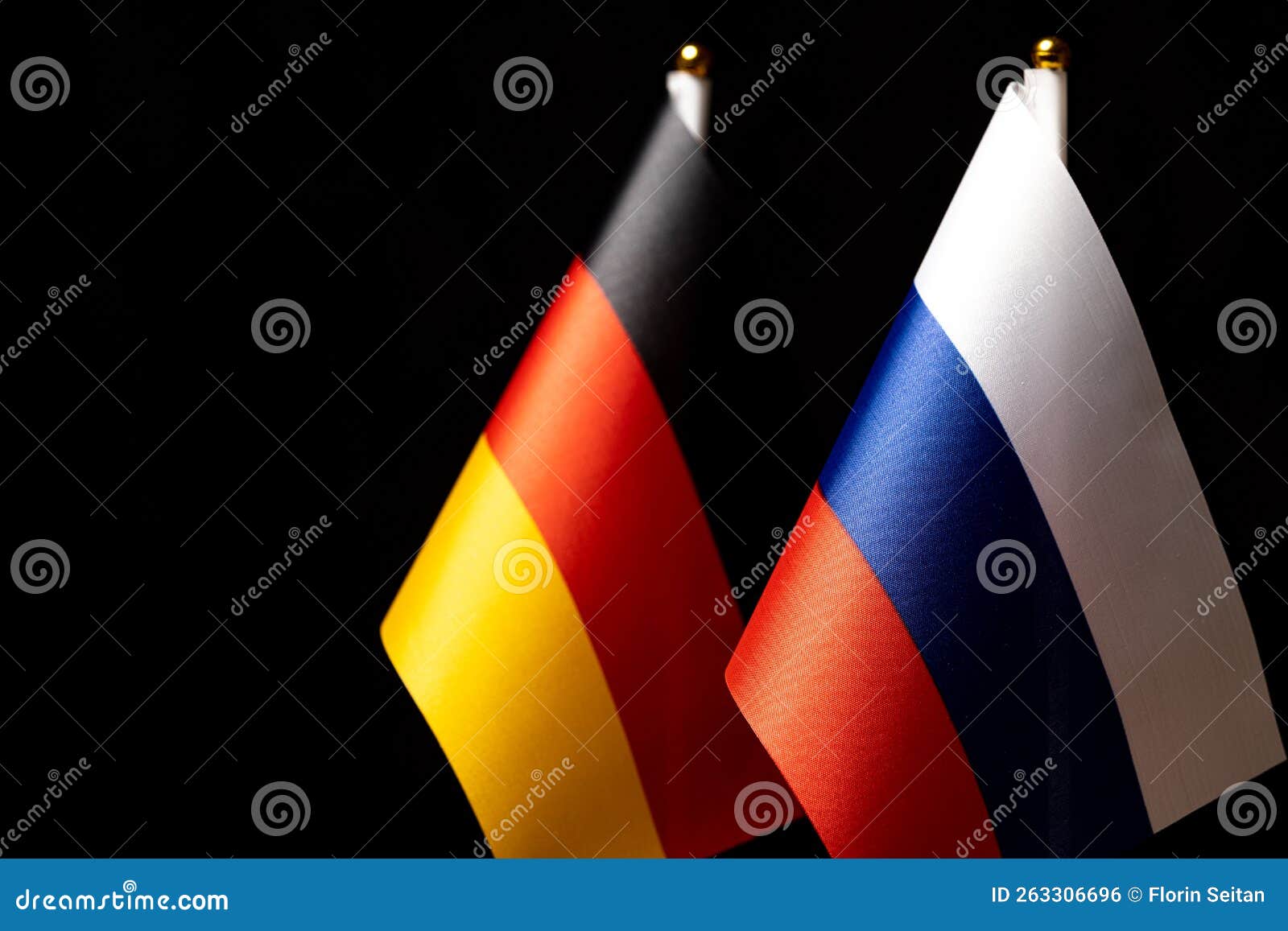 Germany Russia Relations Concept with the Two Countries Flags Close ...