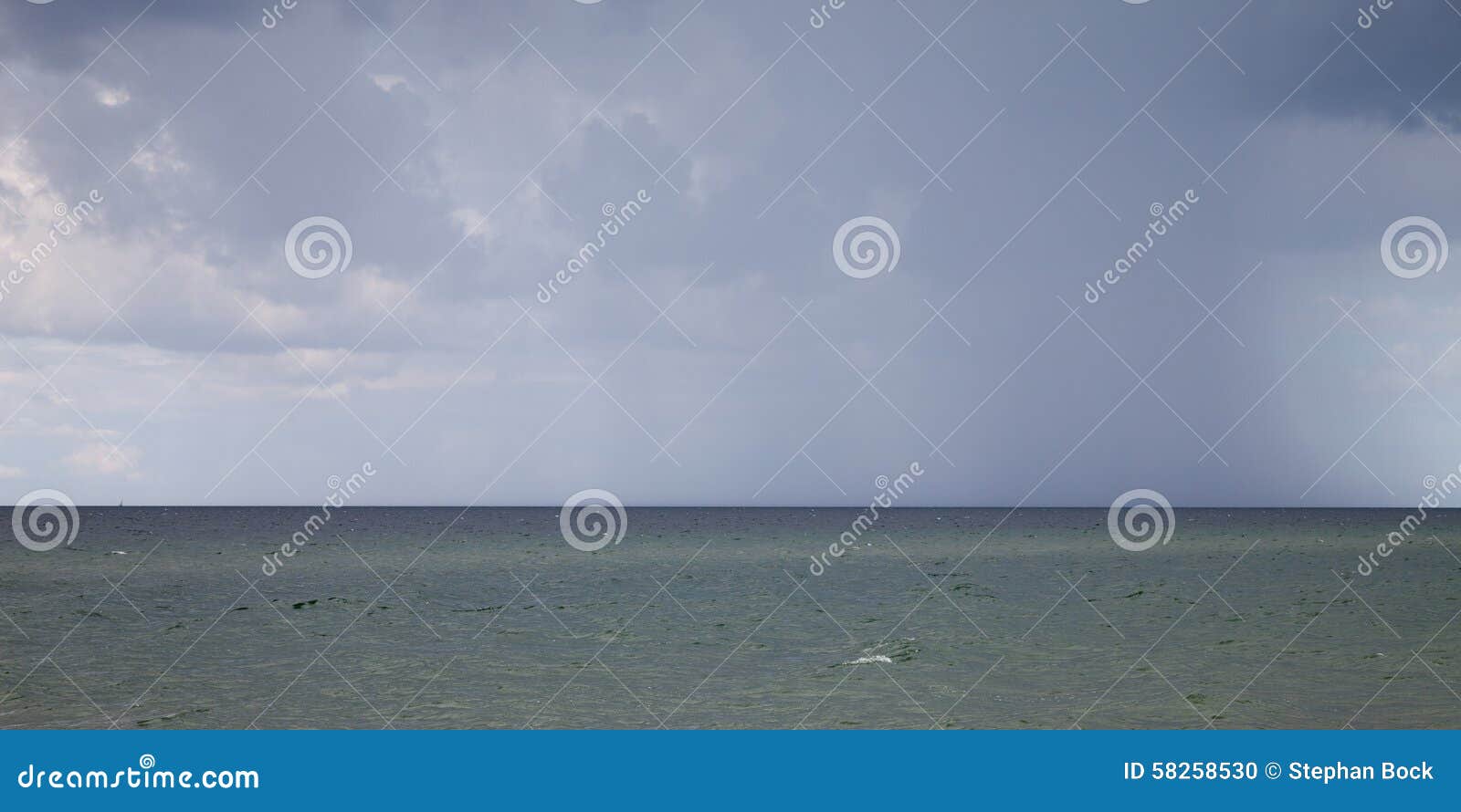 Germany, Schleswig-Holstein, Baltic Sea, Rain Cloud, Panorama Stock ...