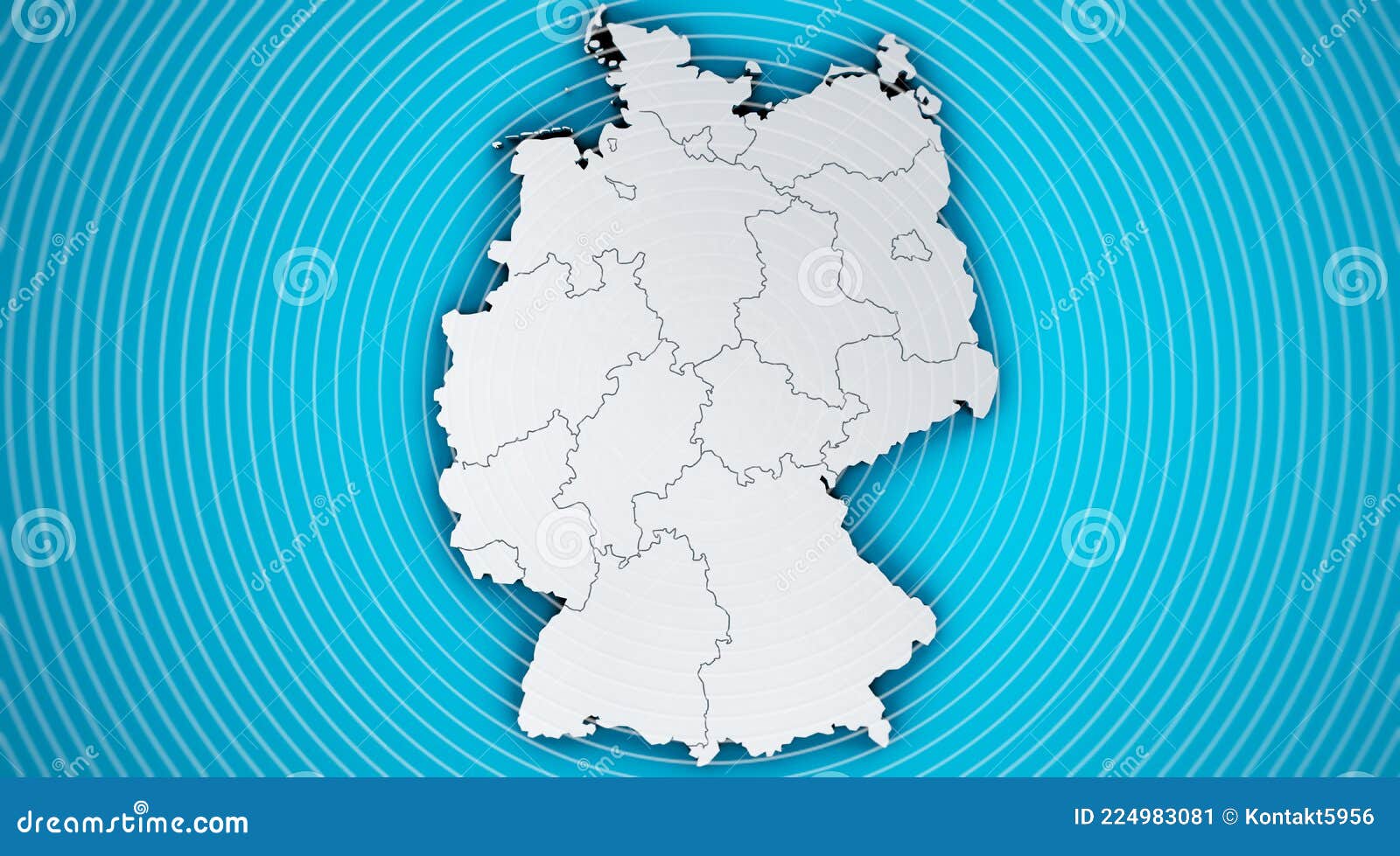 Germany on Blue Background and Circular Rays Stock Illustration ...