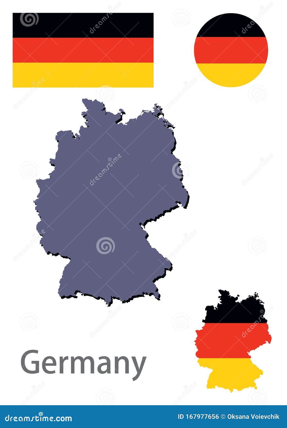 Germany Silhouette Skyline. Germany Vector City, German Linear ...