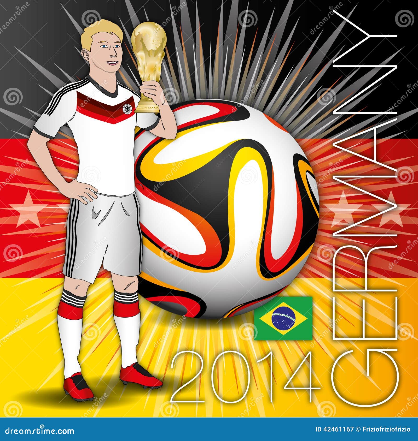 Germany Soccer Player with Cup Editorial Photography - Illustration of ...