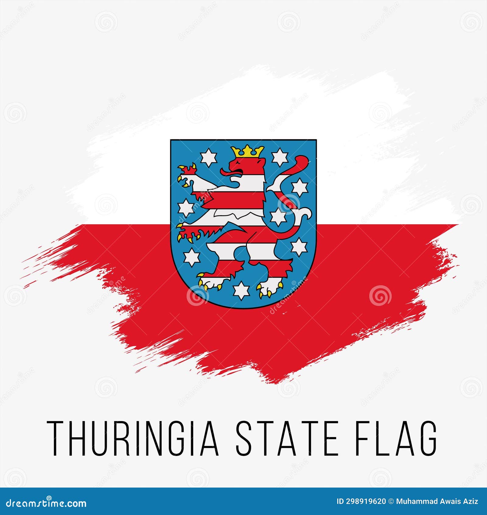 Germany State Thuringia Vector Flag Design Template. Thuringia Flag for ...