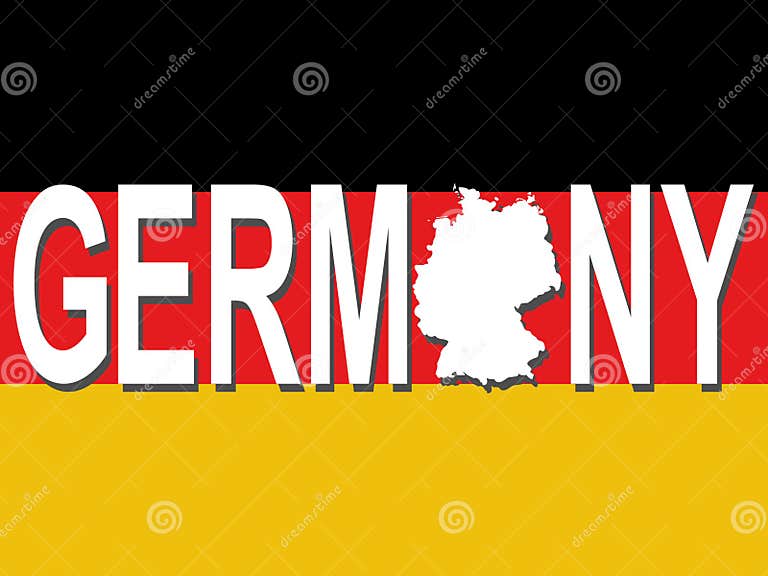 Germany text with map stock vector. Illustration of diagram - 3770578