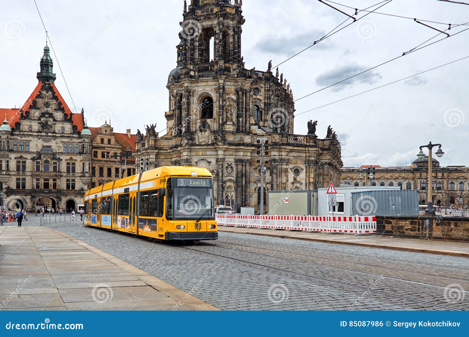 Germany. Dresden. Trams on the Street of Prague in Dresden. 16 June ...
