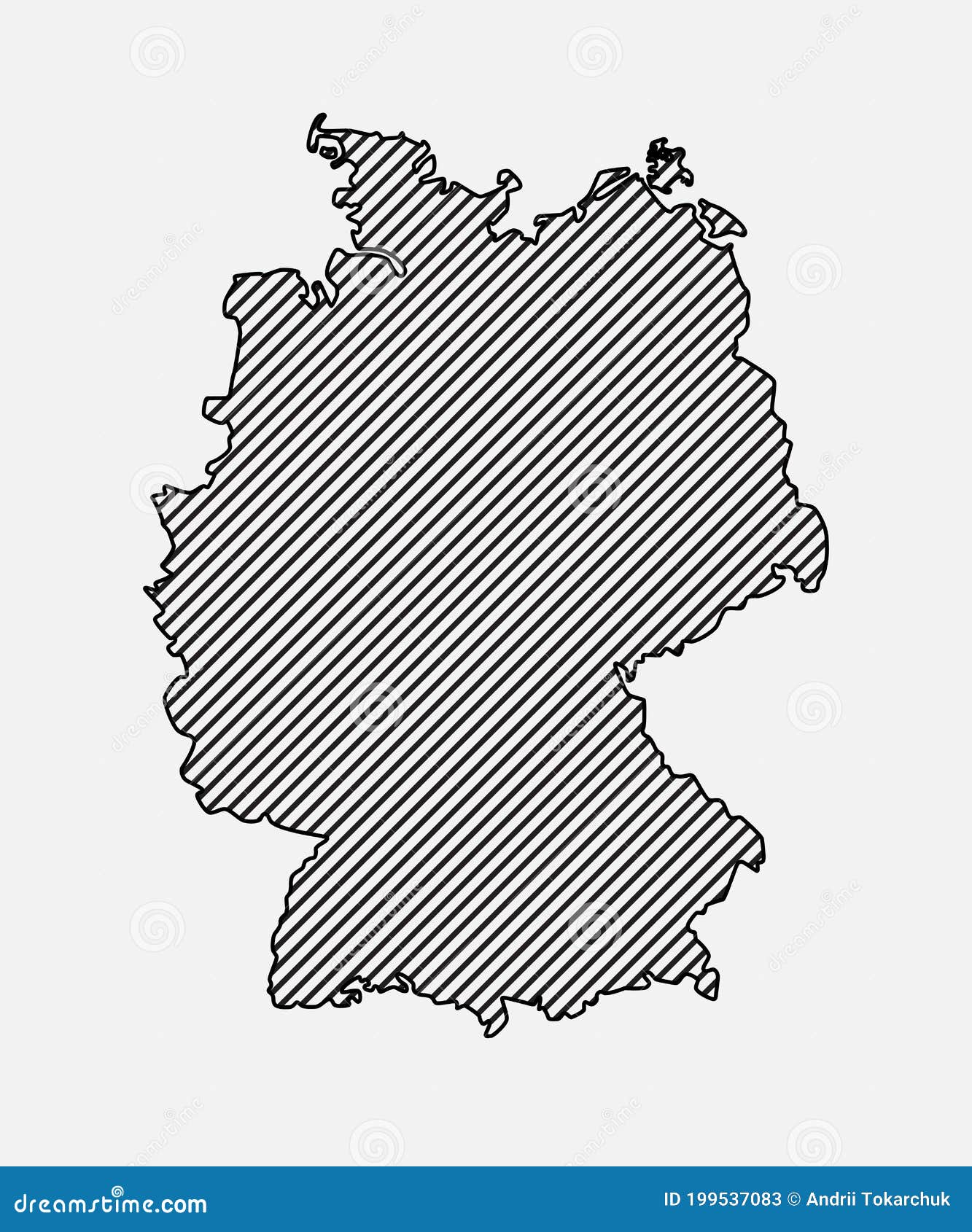 Germany - Vector Europe Country Map Made Lines Stock Vector ...