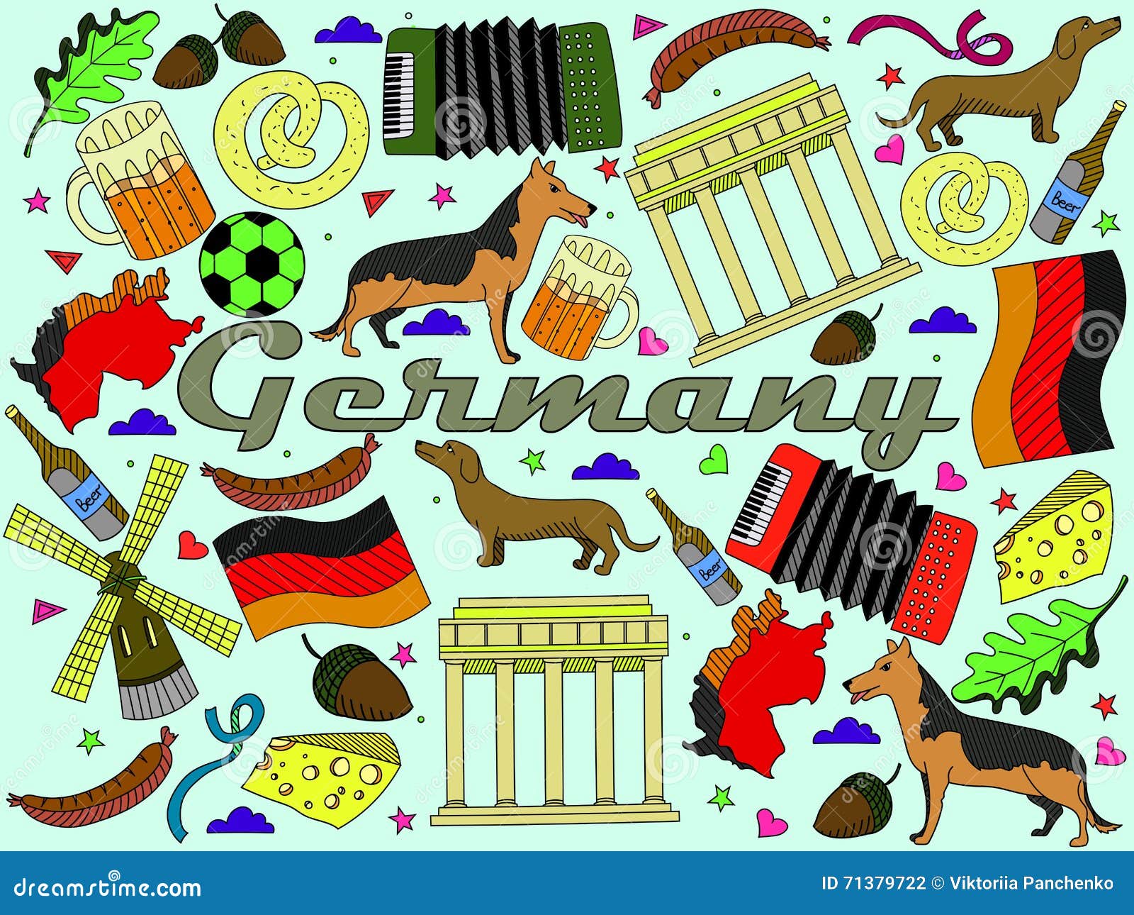 Germany Vector Illustration Stock Vector - Illustration of acorn ...