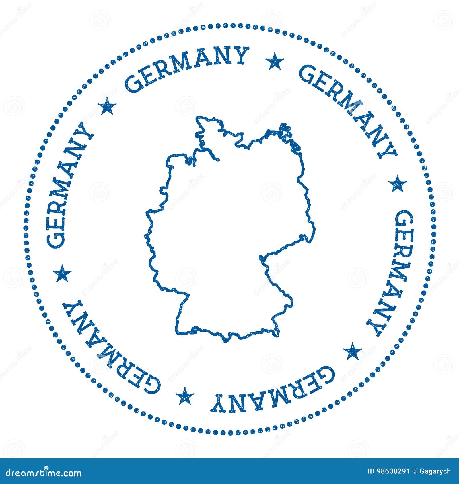 Germany Vector Map Sticker. Stock Vector - Illustration of document ...