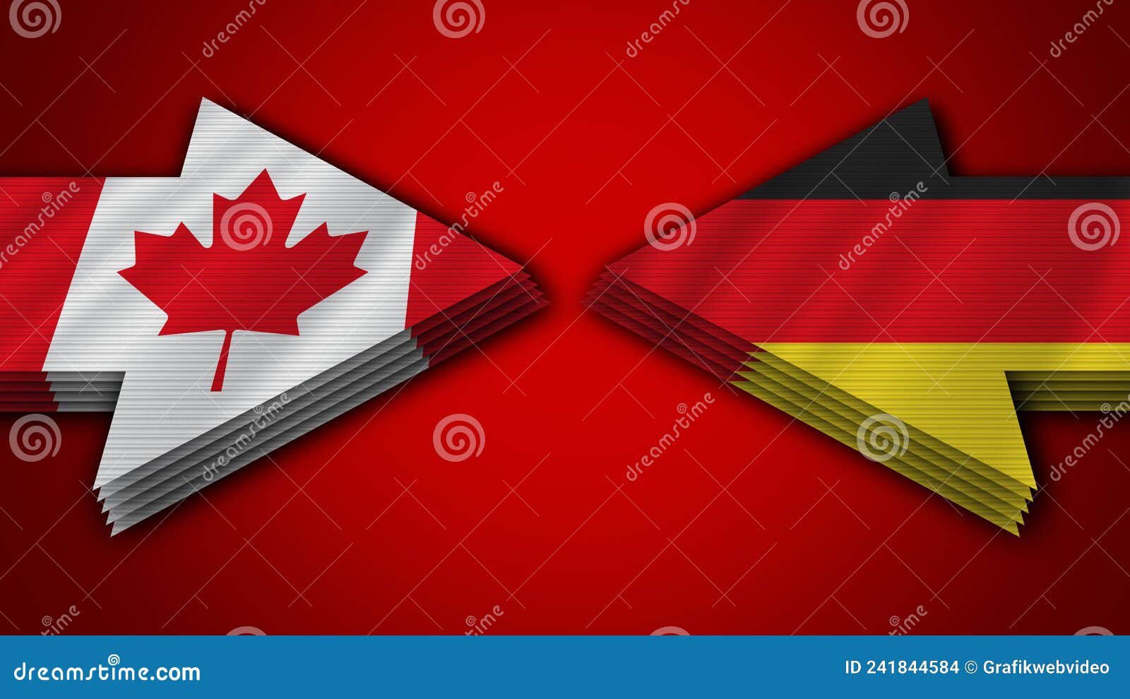Germany Vs Canada Arrow Flags â€“ 3D Illustrations Stock Illustration ...