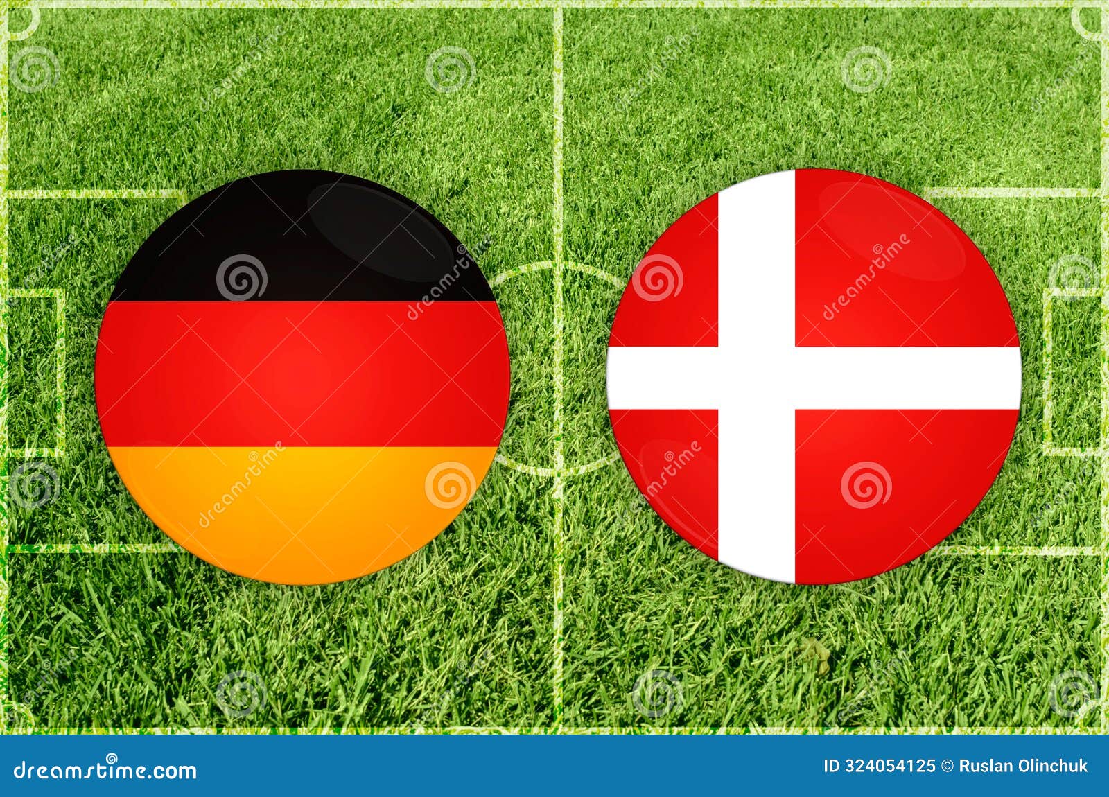 Germany Vs Denmark Football Match Stock Image - Image of goal, score ...