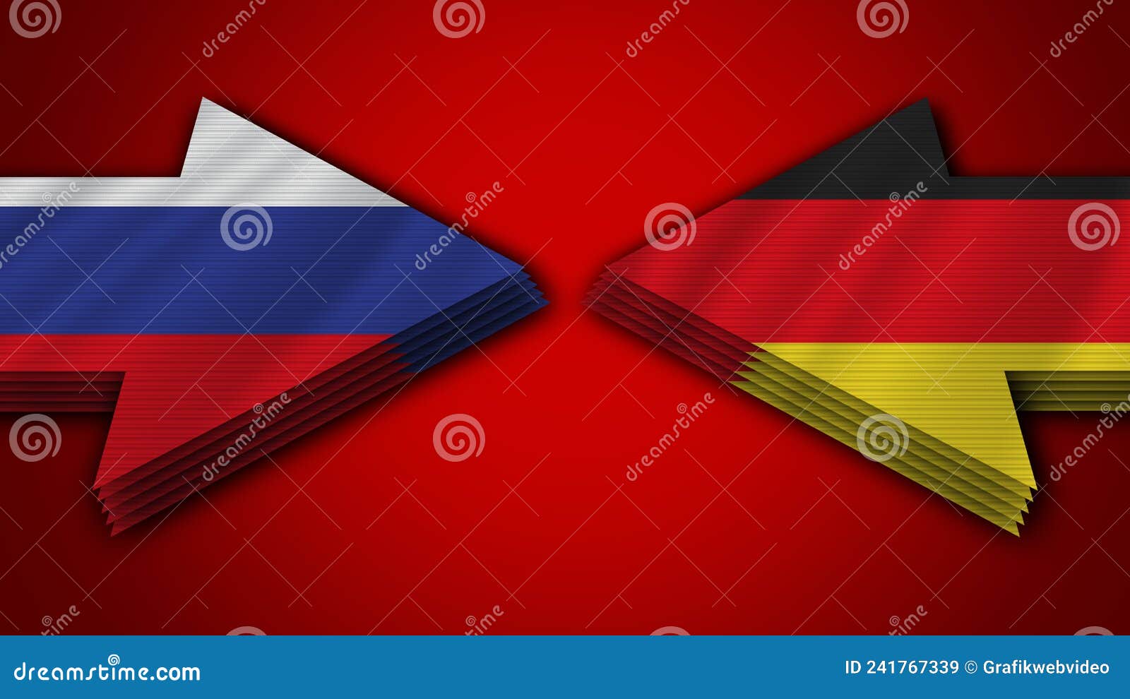 Germany Vs Russia Arrow Flags â€“ 3D Illustrations Stock Illustration ...