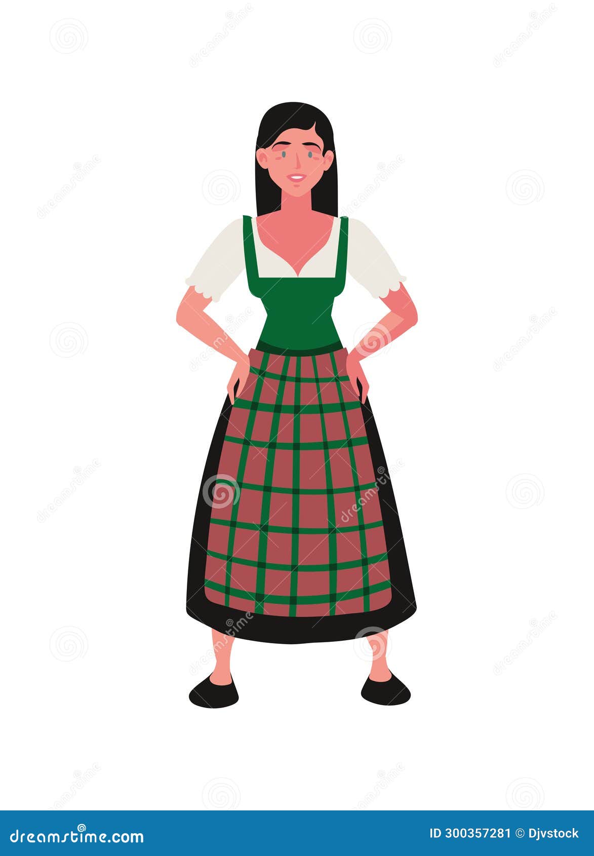 Traditional Dirndl Vector | CartoonDealer.com #107161794