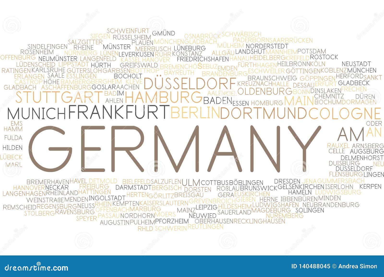 Germany word cloud stock illustration. Illustration of german - 140488045