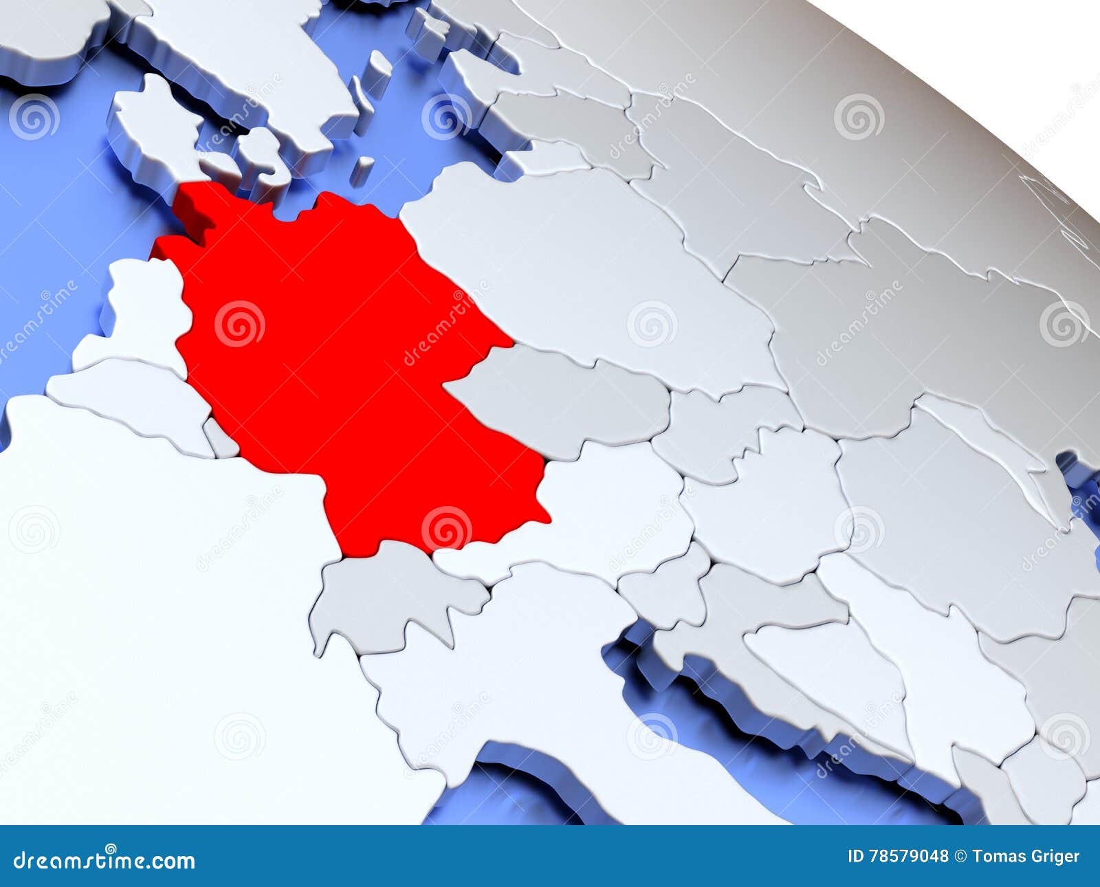 Germany on world map stock illustration. Illustration of german - 78579048