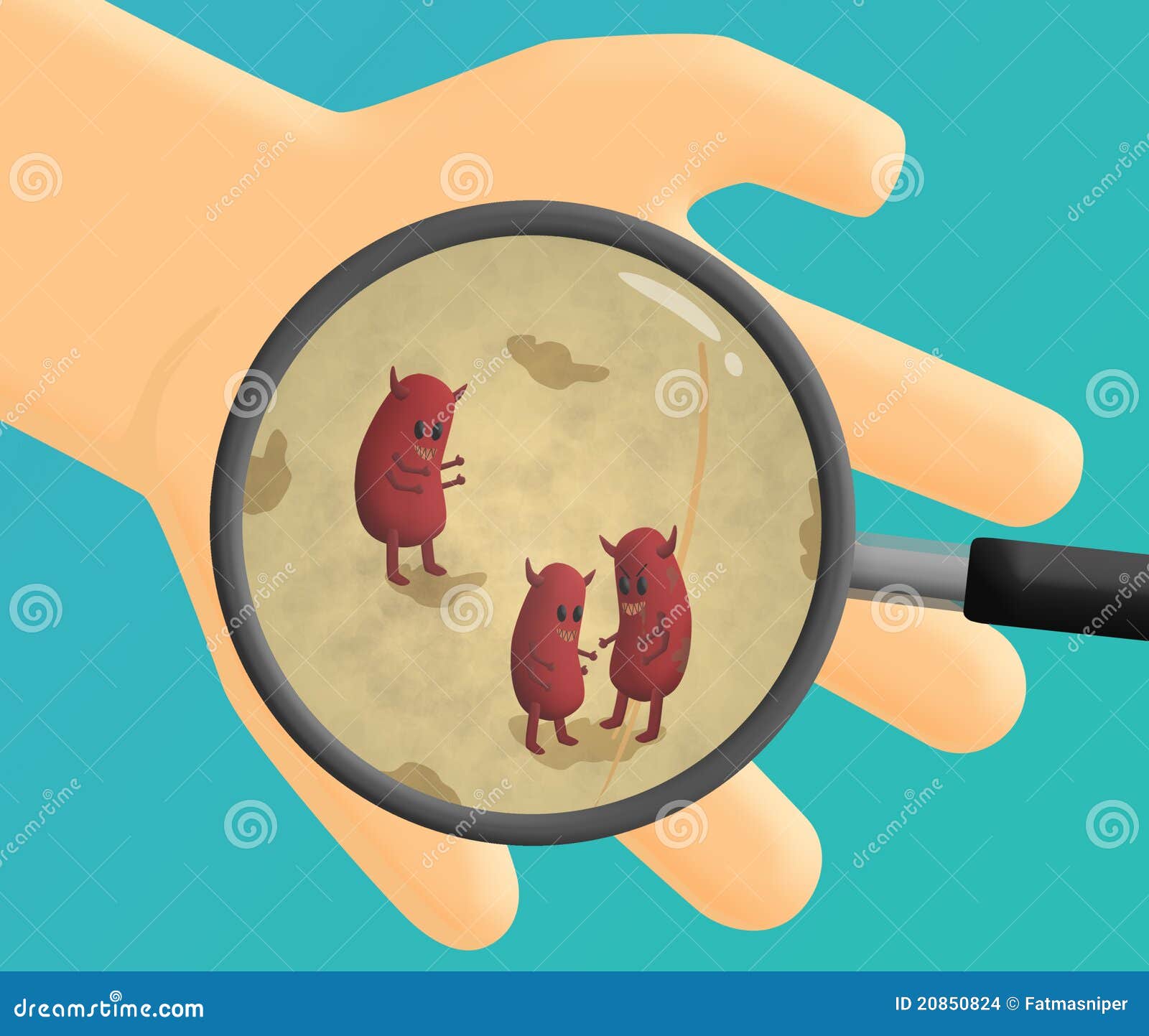 Germe-main illustration stock. Illustration du bactérie - 20850824