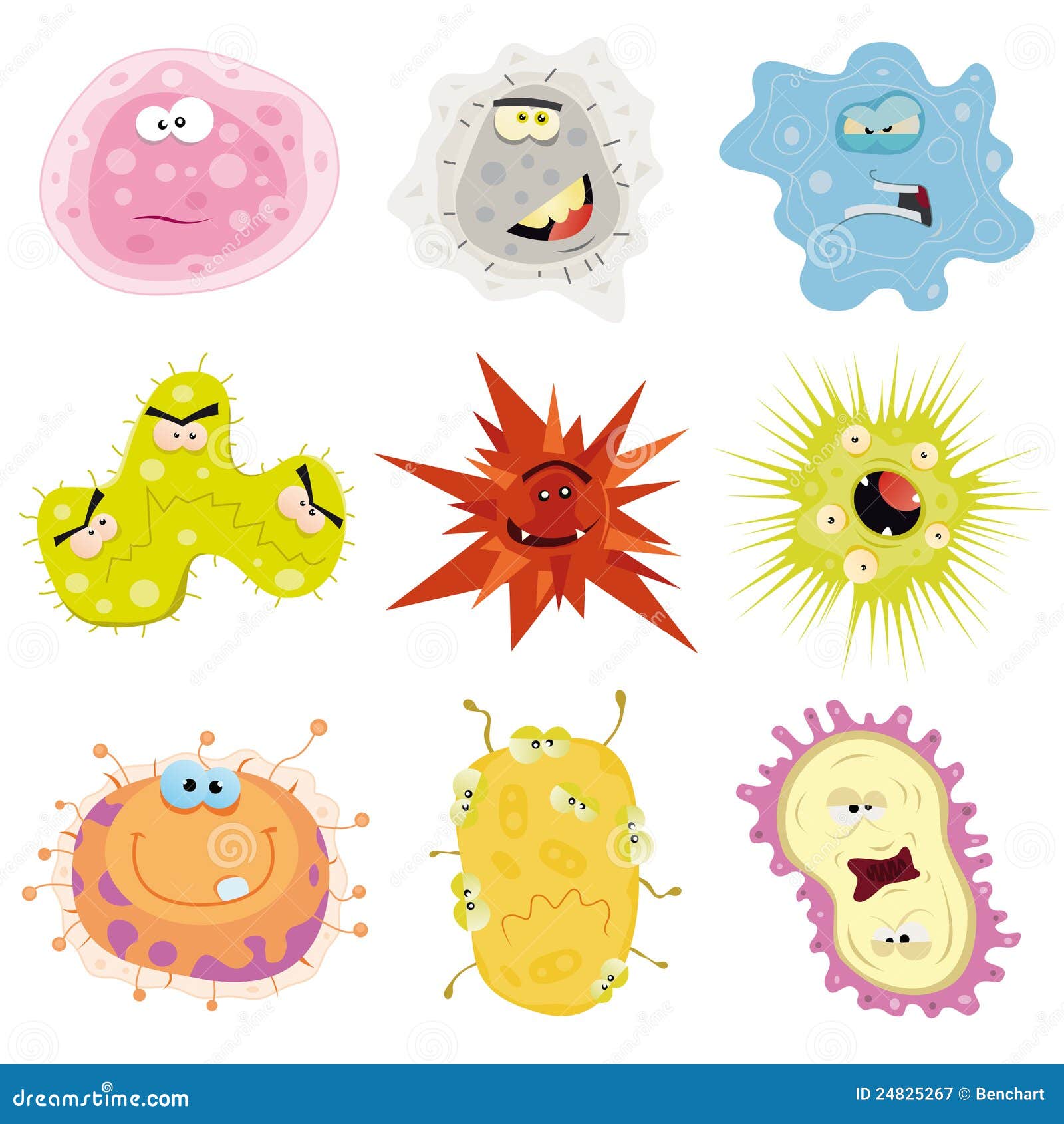 Cartoon Microbes Virus Stock Illustrations, Vecteurs, & Clipart ...