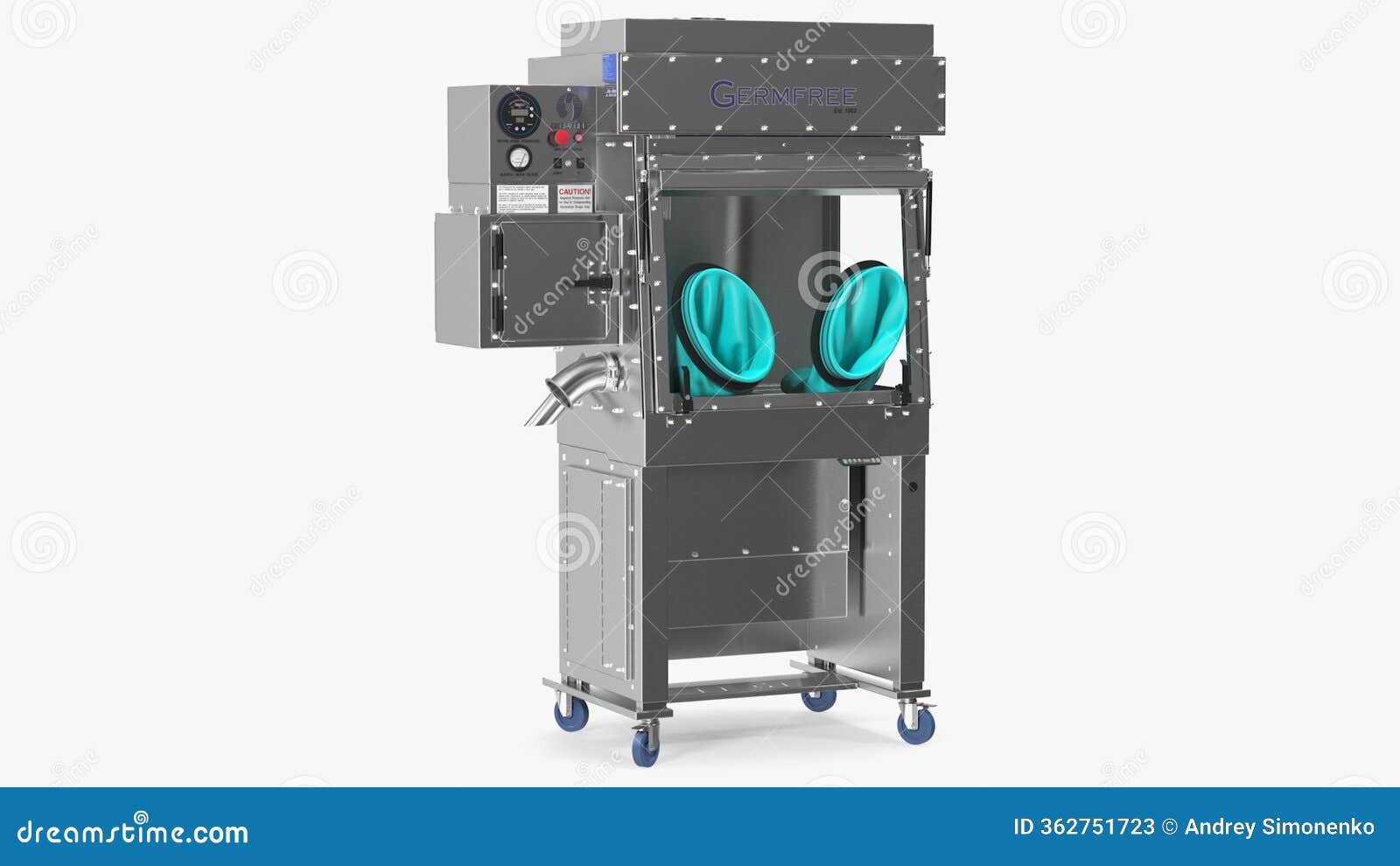 Germfree Laboratory Glove Box Isolation Unit with Wheels Stock Image ...