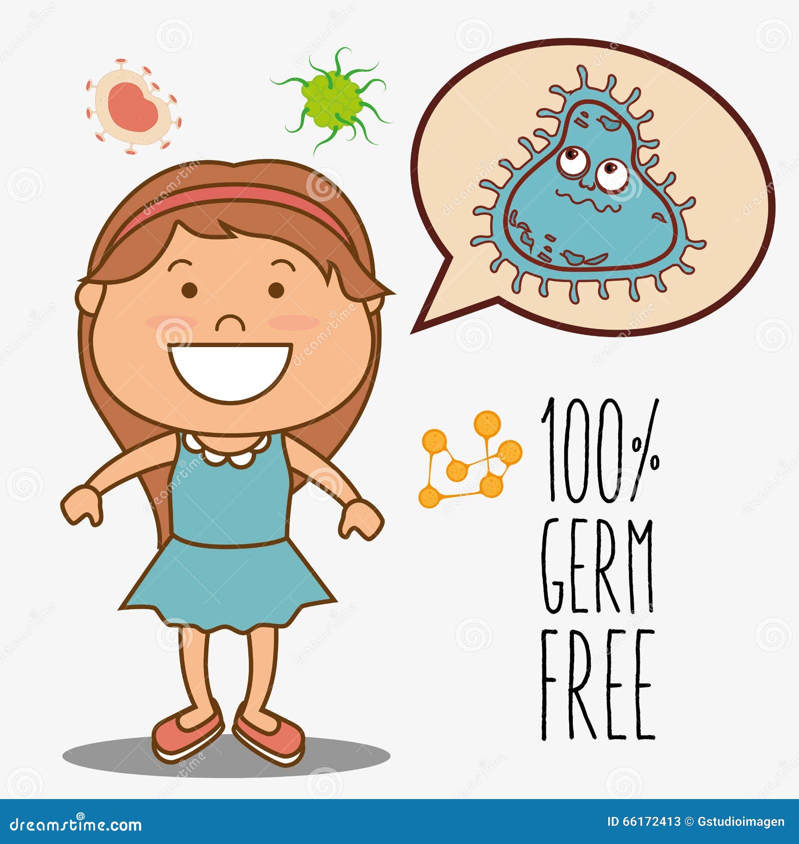 Germi E Fumetto Dei Batteri Illustrazione di Stock - Illustrazione di ...