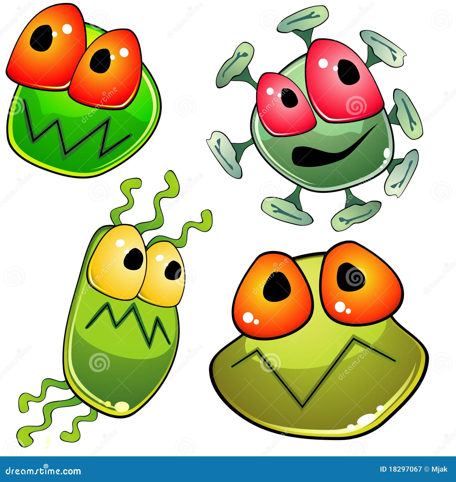 Germi lucidi illustrazione vettoriale. Illustrazione di microorganismo ...