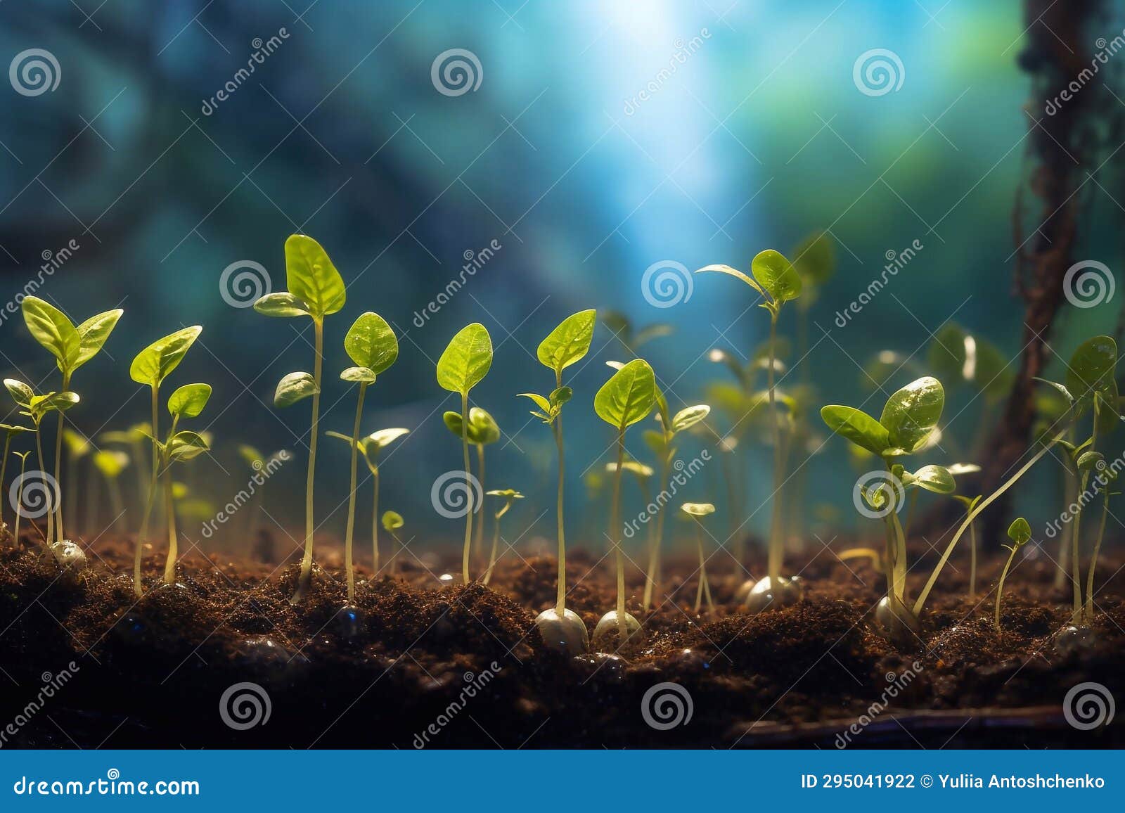 Germinated Sprouts. the Initial Stage of Development Stock Illustration ...
