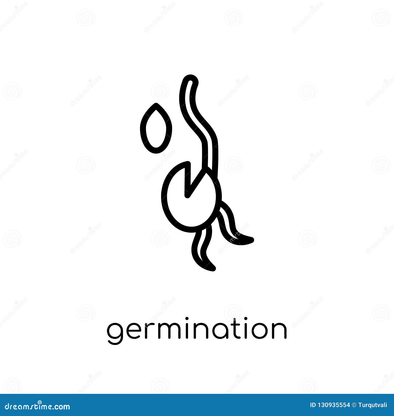 Germination Linear Icon. Modern Outline Germination Logo Concept Vector ... Germination Linear Icon. Modern Outline Germination Logo Concept Vector ...