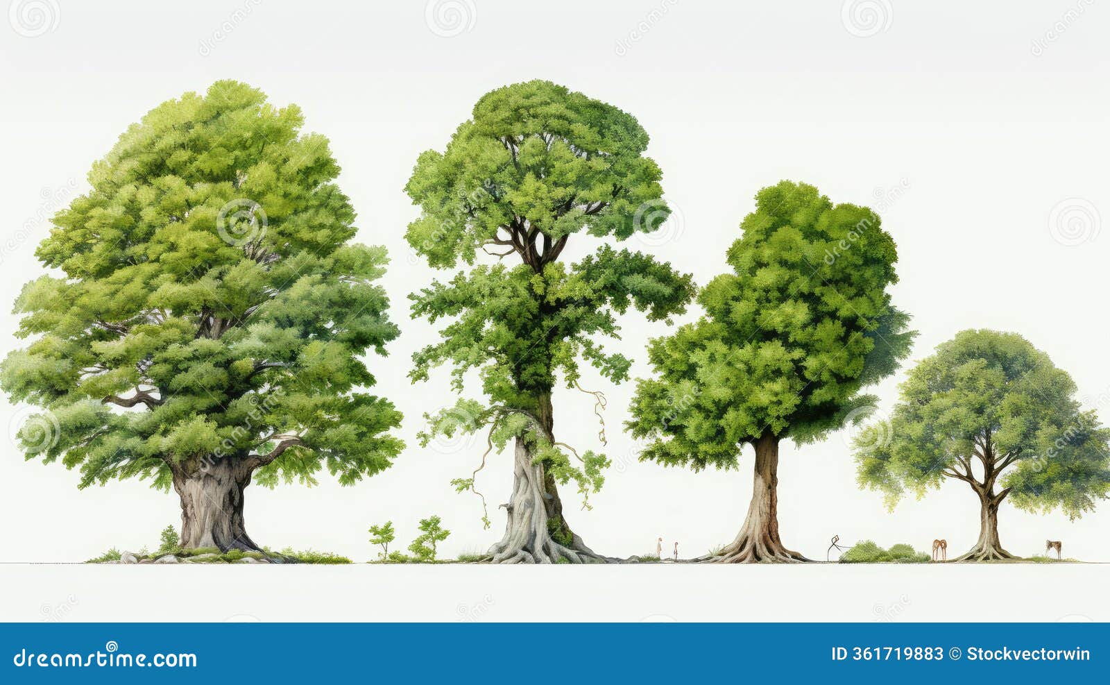 Germination Stages of Tree Growth Stock Image - Image of stages ...