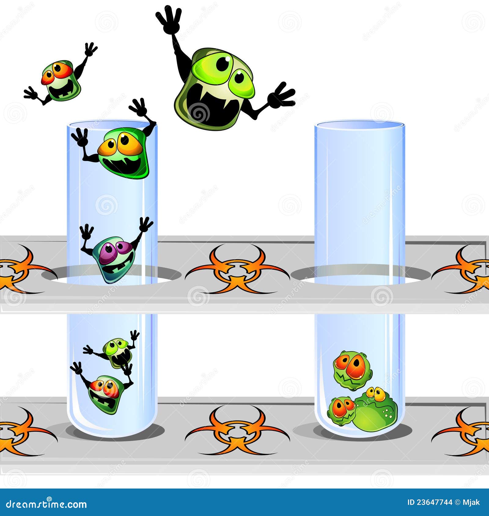 Germs escaping from proof stock vector. Illustration of bacteriology ...