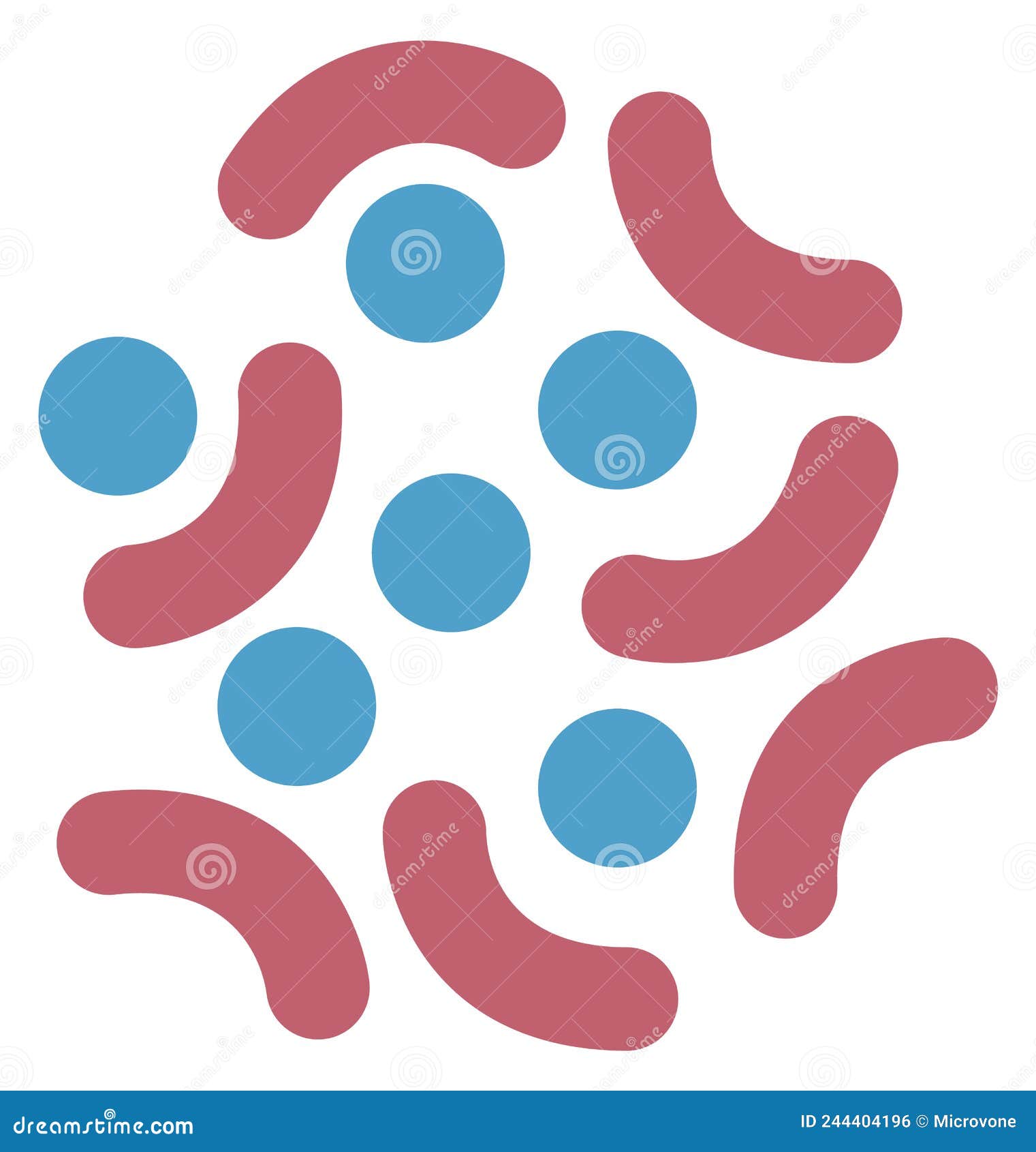 Germs Icon. Flat Microbe Cells Stock Vector - Illustration of bacteria ...
