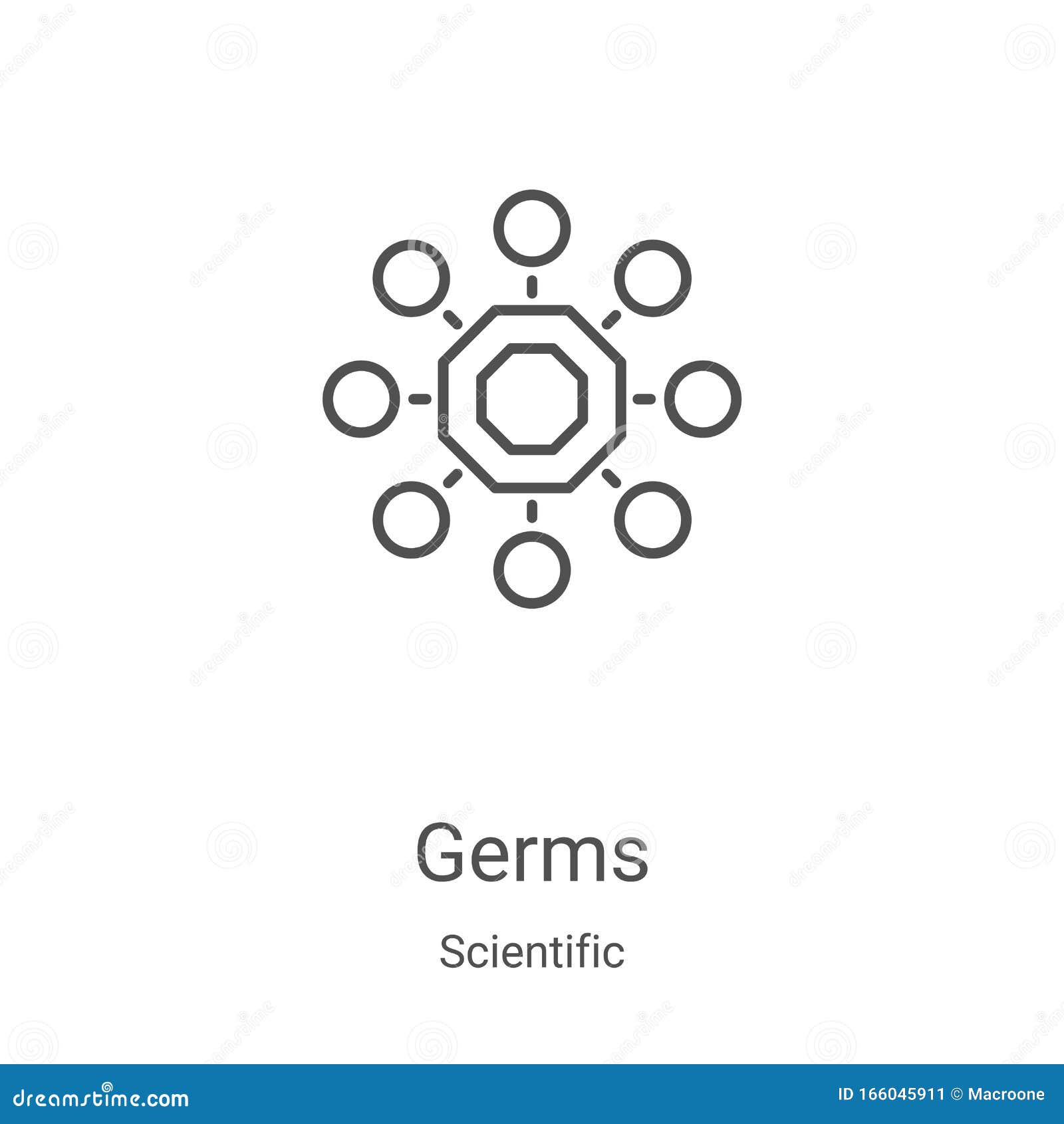 Germs Icon Vector from Scientific Collection. Thin Line Germs Outline ...