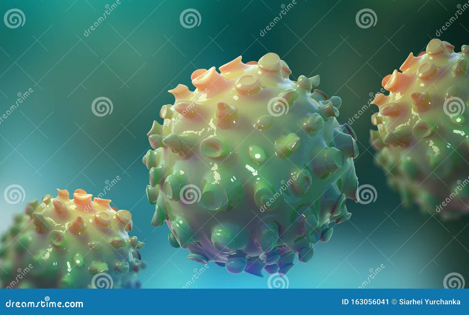Germs Under the Microscope. Viruses and Body Immunity Stock ...