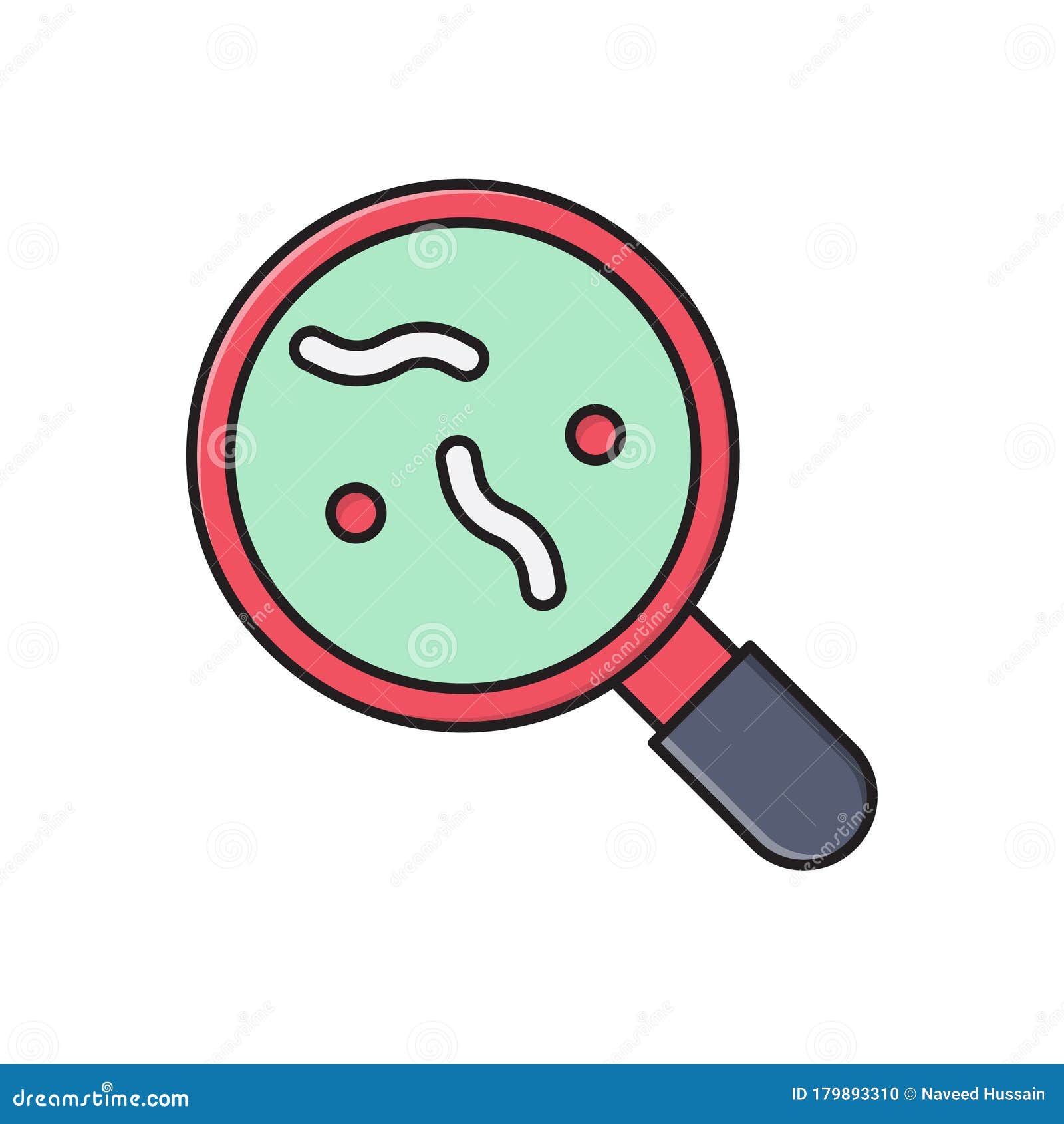 Germs Vector Flat Color Icon Stock Vector - Illustration of clinic ...