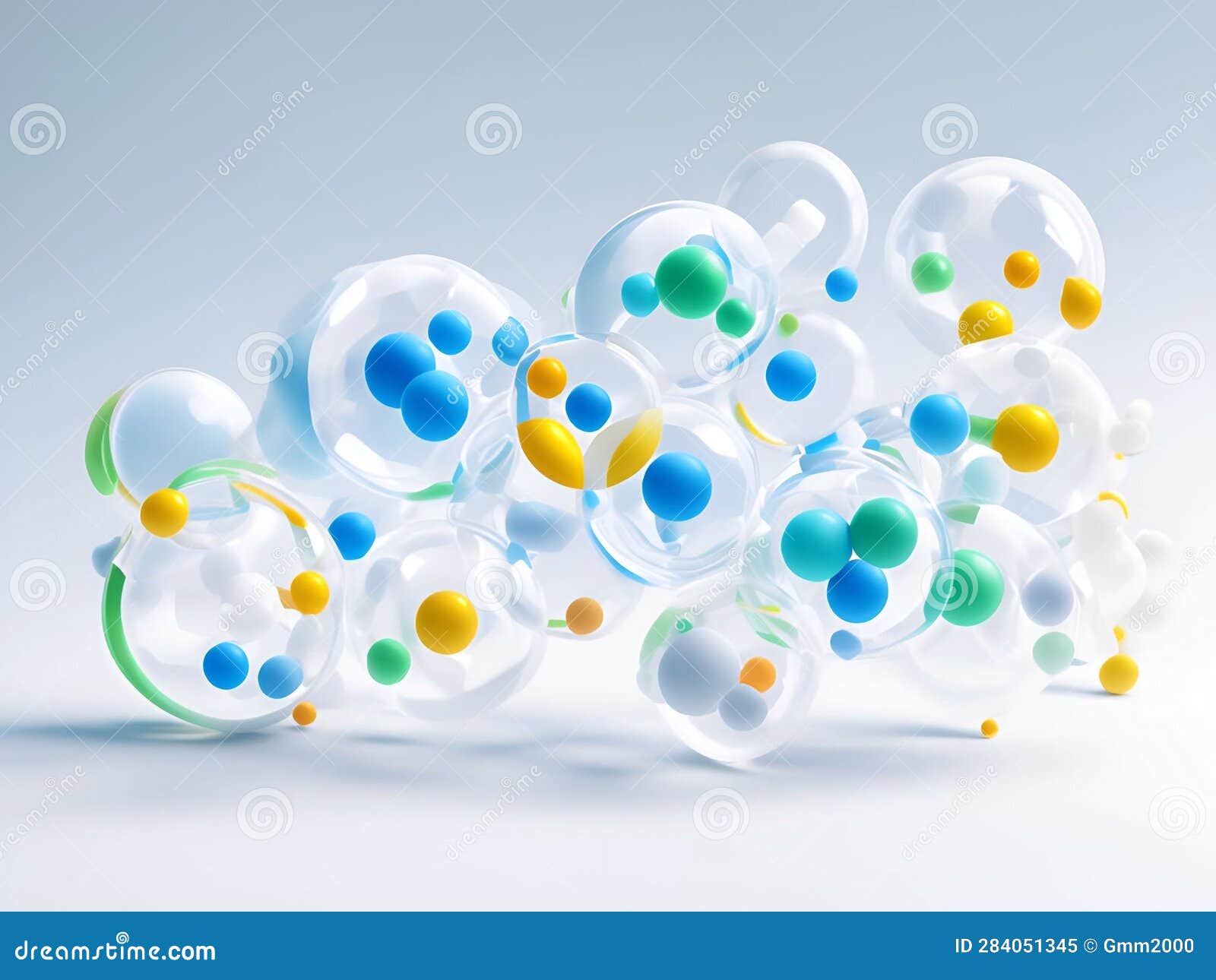 Germs Virus Bacteria Molecule Bubble Structure Hi Tech Background ...