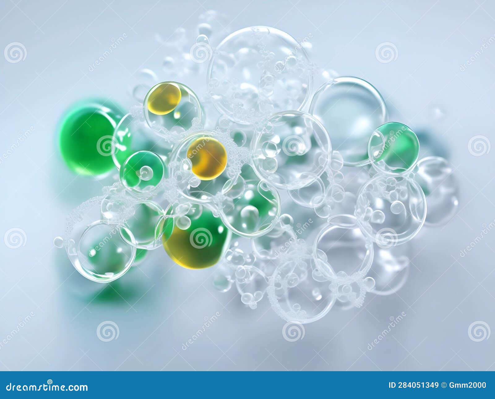 Germs Virus Bacteria Molecule Bubble Structure Hi Tech Background ...