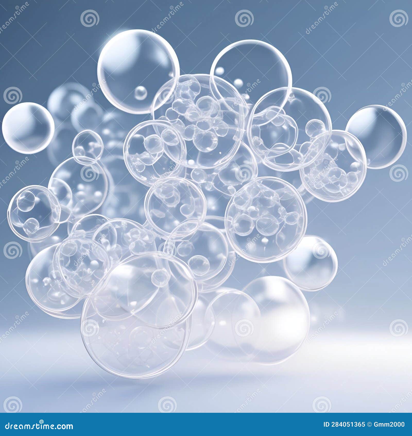 Germs Virus Bacteria Molecule Bubble Structure Hi Tech Background ...