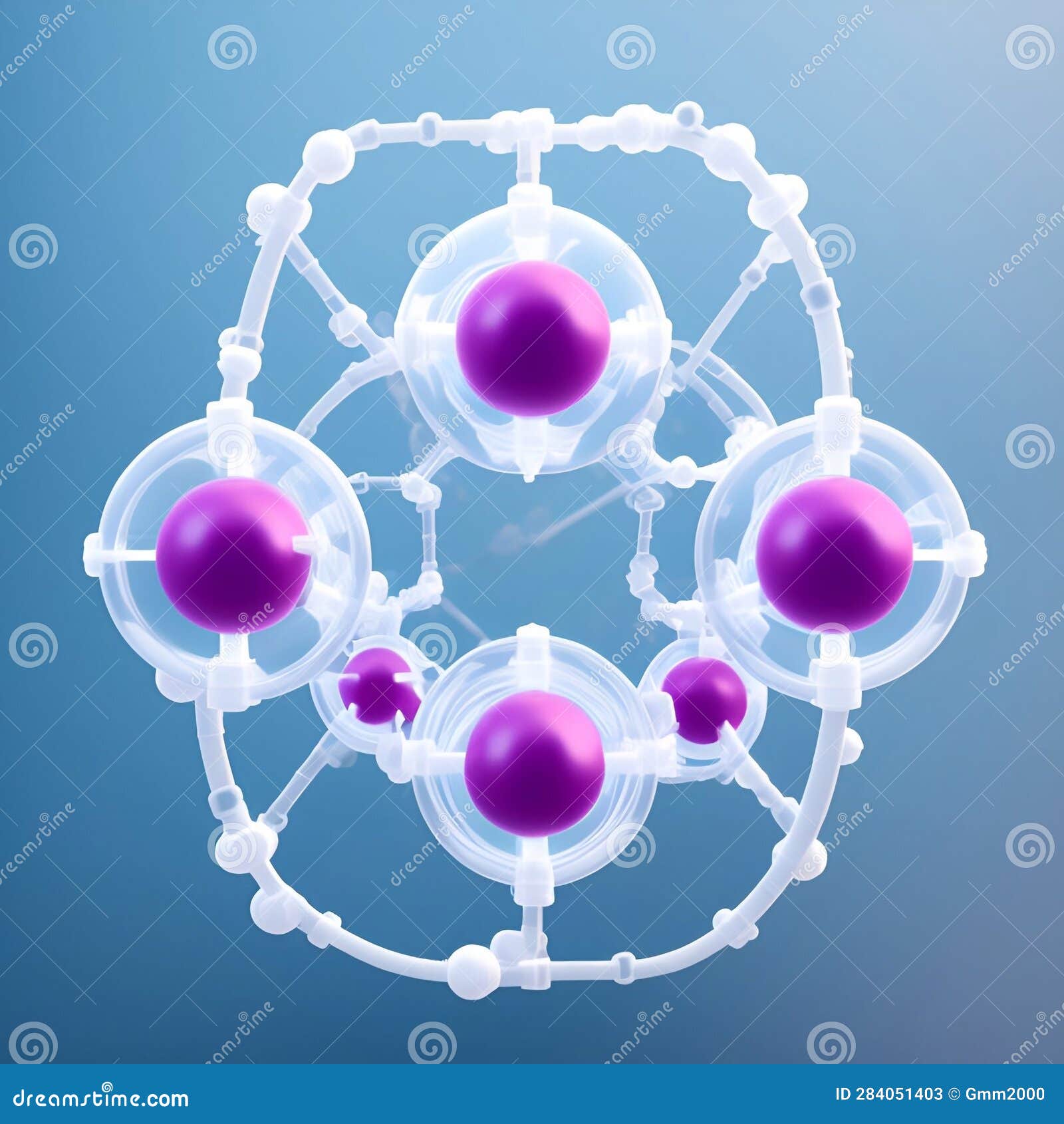 Germs Virus Bacteria Molecule Bubble Structure Hi Tech Background ...