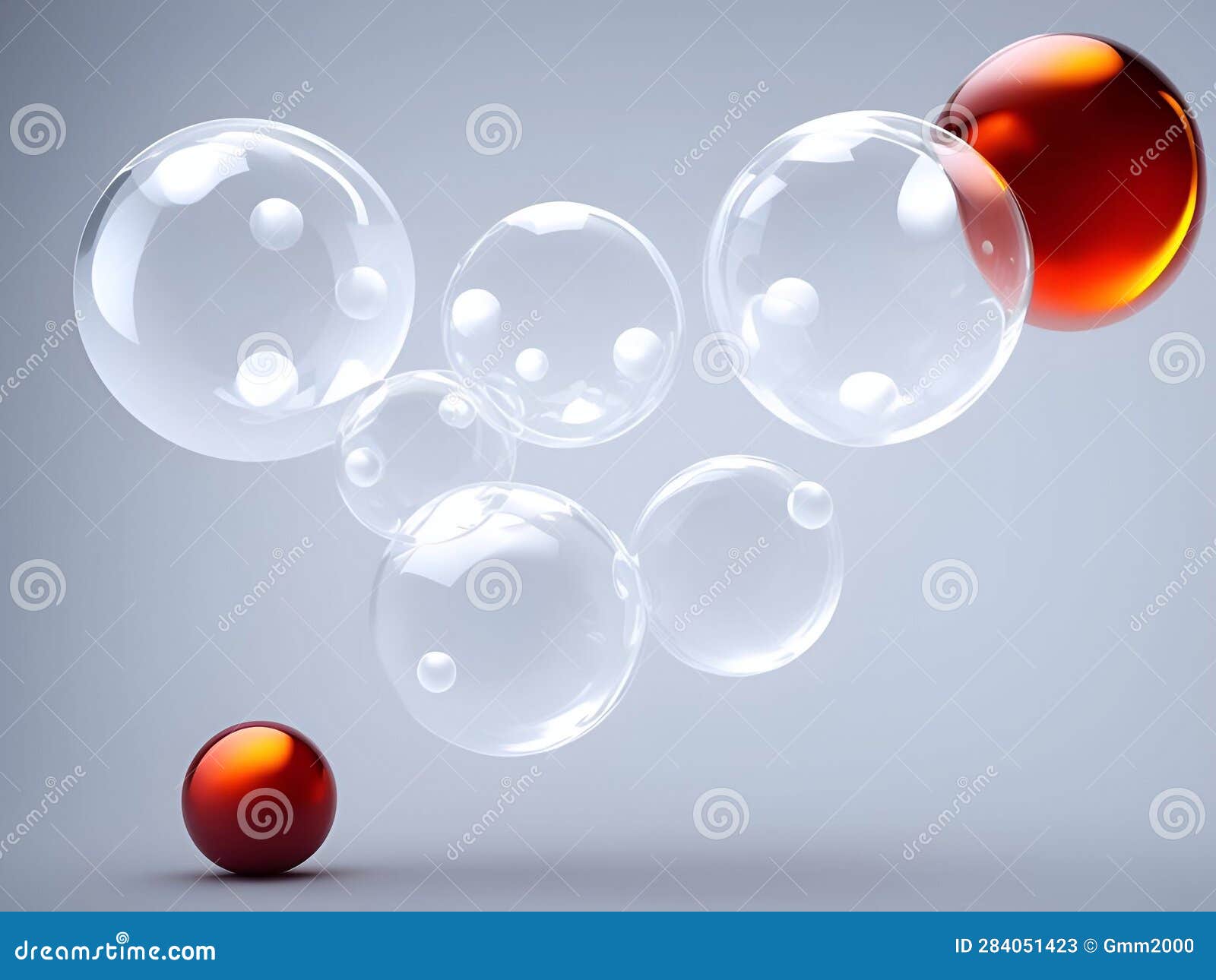 Germs Virus Bacteria Molecule Bubble Structure Hi Tech Background ...