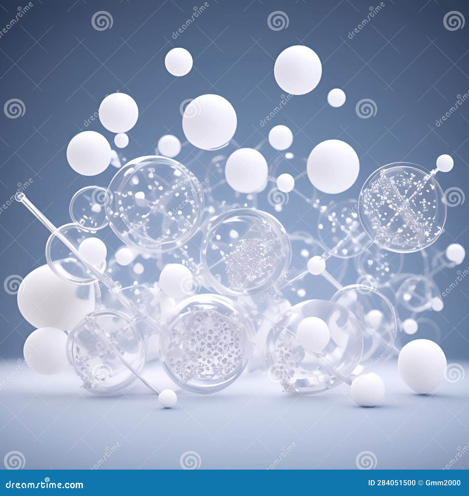 Germs Virus Bacteria Molecule Bubble Structure Hi Tech Background ...