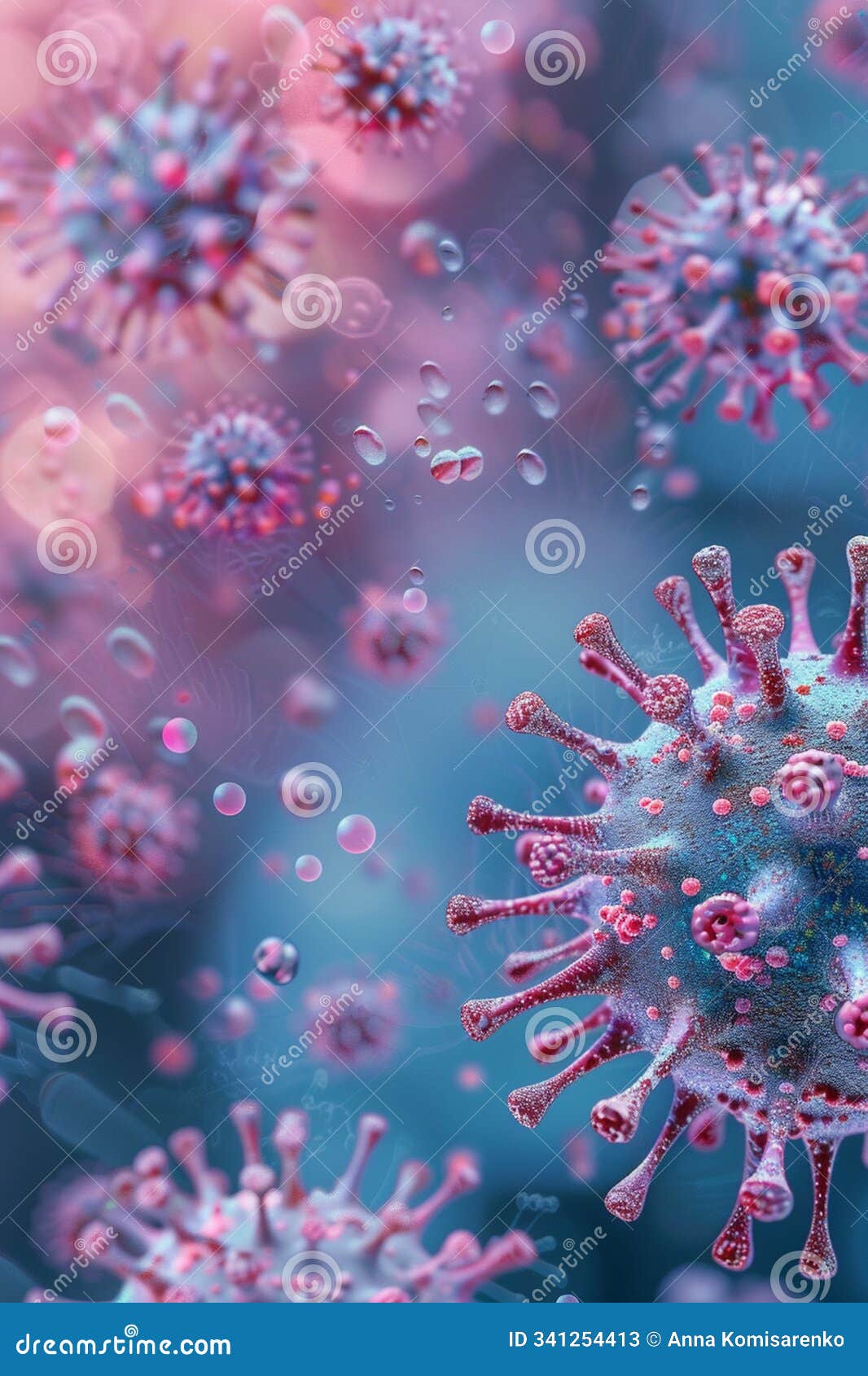 Germs, Viruses Close-up Under a Microscope Stock Image - Image of germ ...