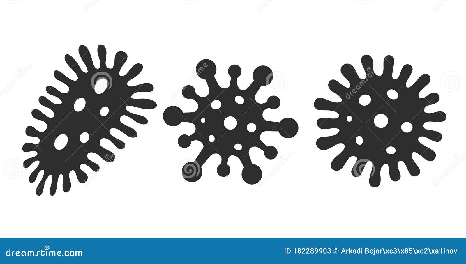 Germs, Viruses and Microbes Vector Icon Stock Vector - Illustration of ...