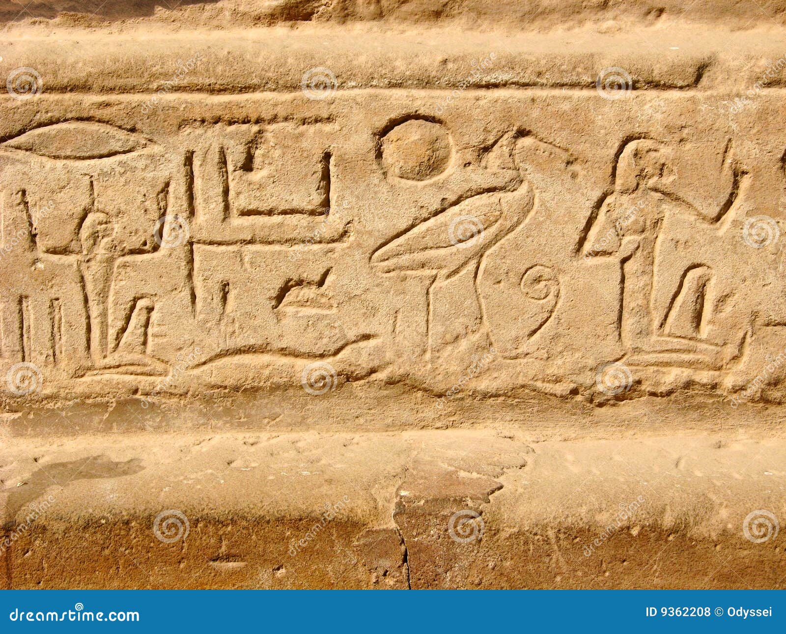Geroglifici egiziani fotografia stock. Immagine di mistero - 9362208