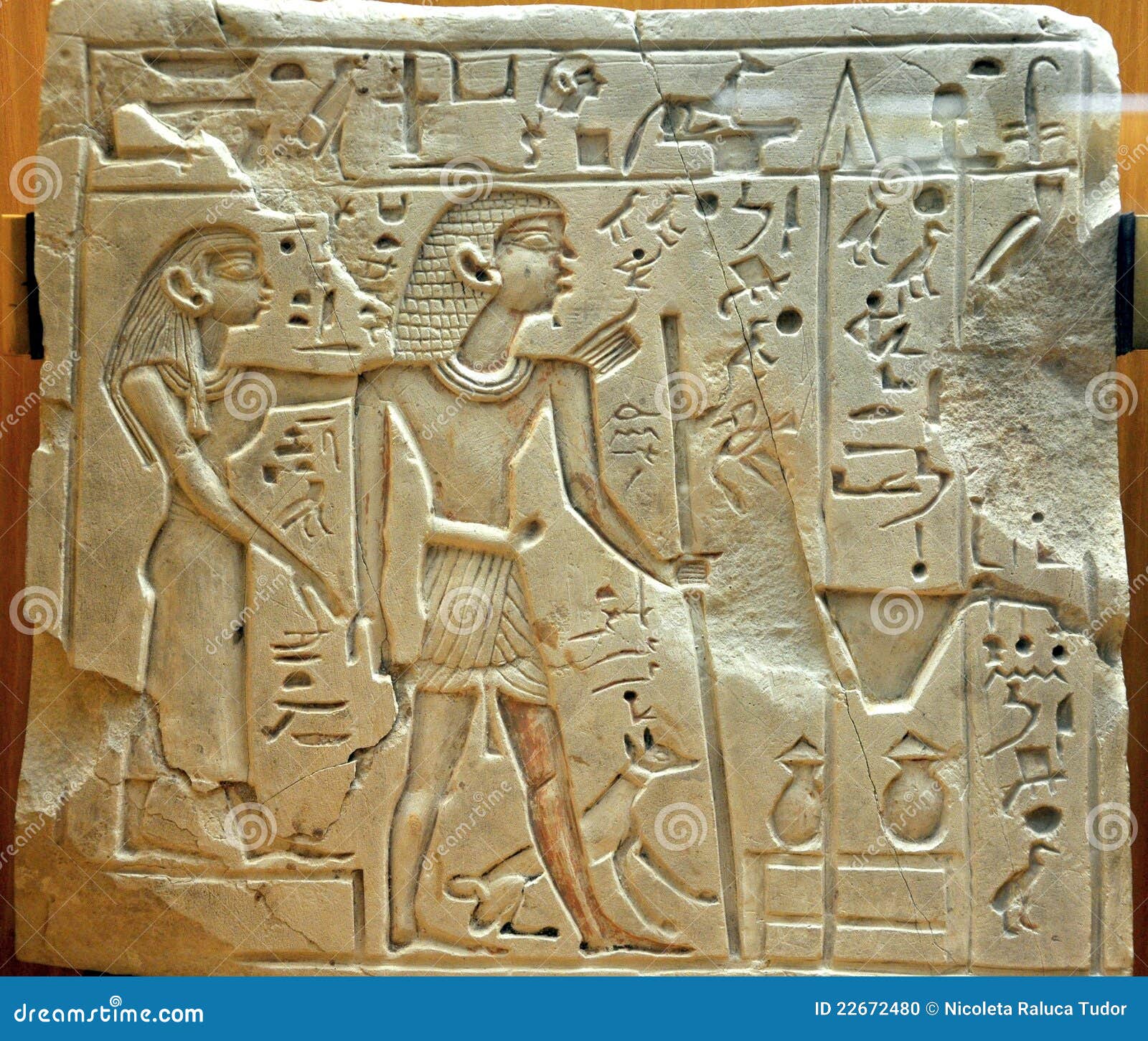 Geroglifico Egiziano in Un Musuem Fotografia Stock - Immagine di ...