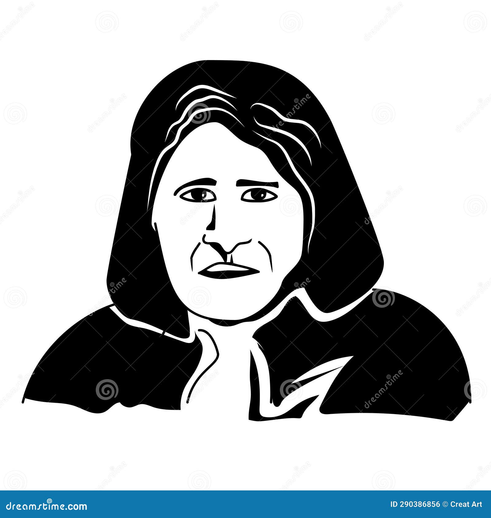 Geronimo vector portrait stock illustration. Illustration of black ...