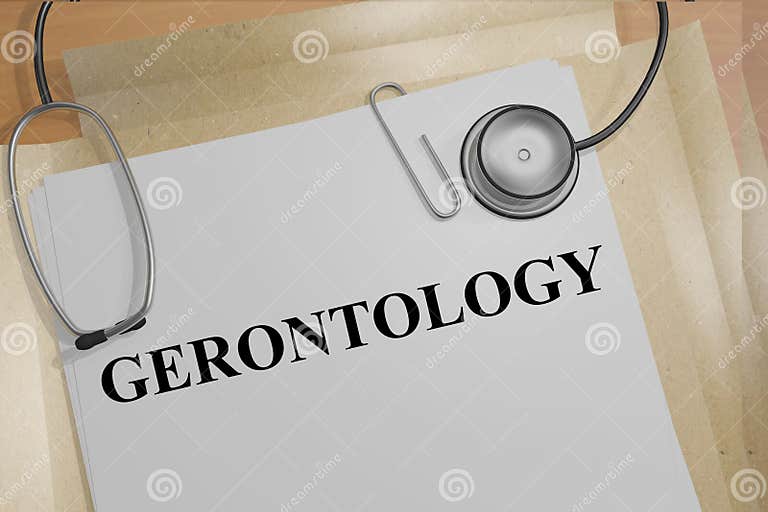 Gerontology concept stock illustration. Illustration of geriatric ...
