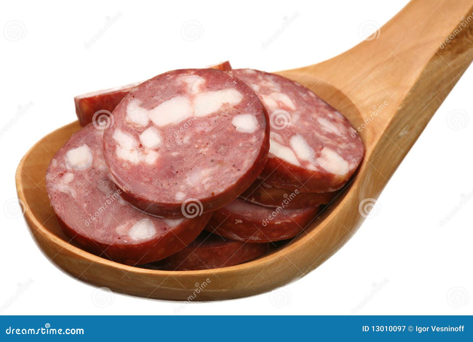 Gerookte worst stock afbeelding. Image of voedsel, vlees - 13010097