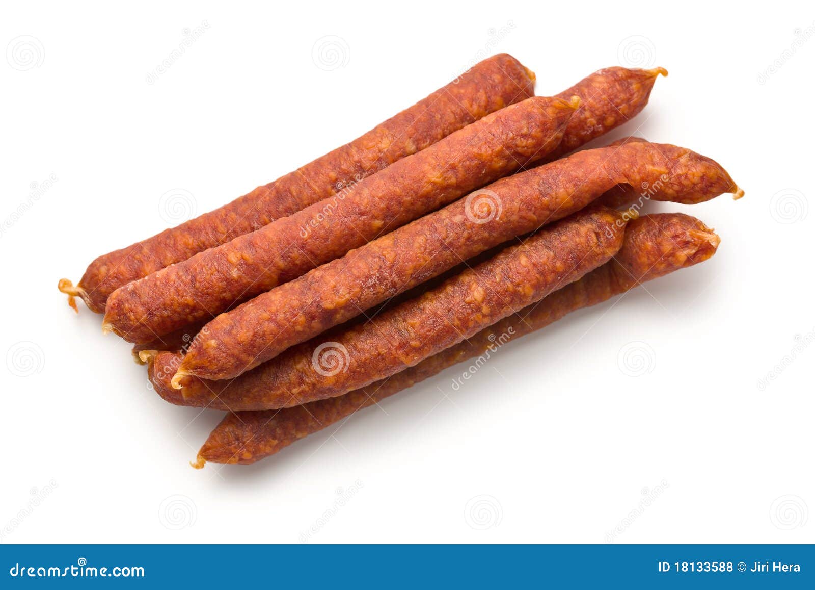 Gerookte worsten stock foto. Image of gastronomisch, maaltijd - 18133588