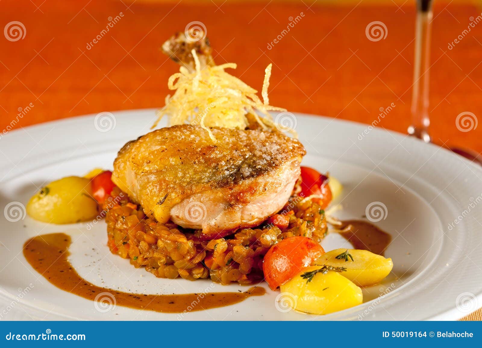 Geroosterd parelhoen stock foto. Image of haven, keuken - 50019164