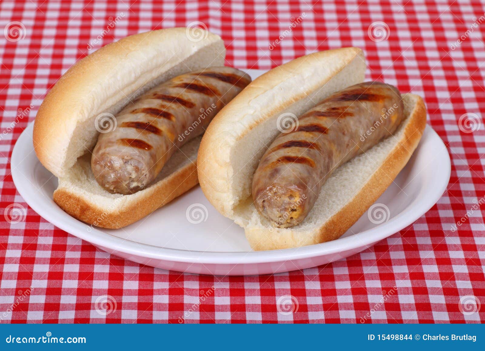 Geroosterde Braadworst stock foto. Image of maaltijd - 15498844